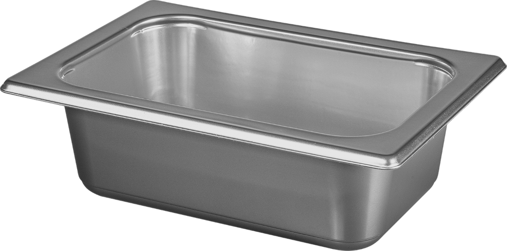 Bac à glace demi-vitrine 2 litres aspect inox | Serup
